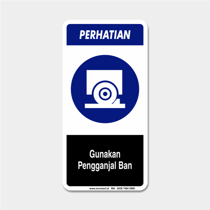 Jual Safety Sign Rambu K3 APD - Gunakan Pengganjal Ban | Shopee Indonesia