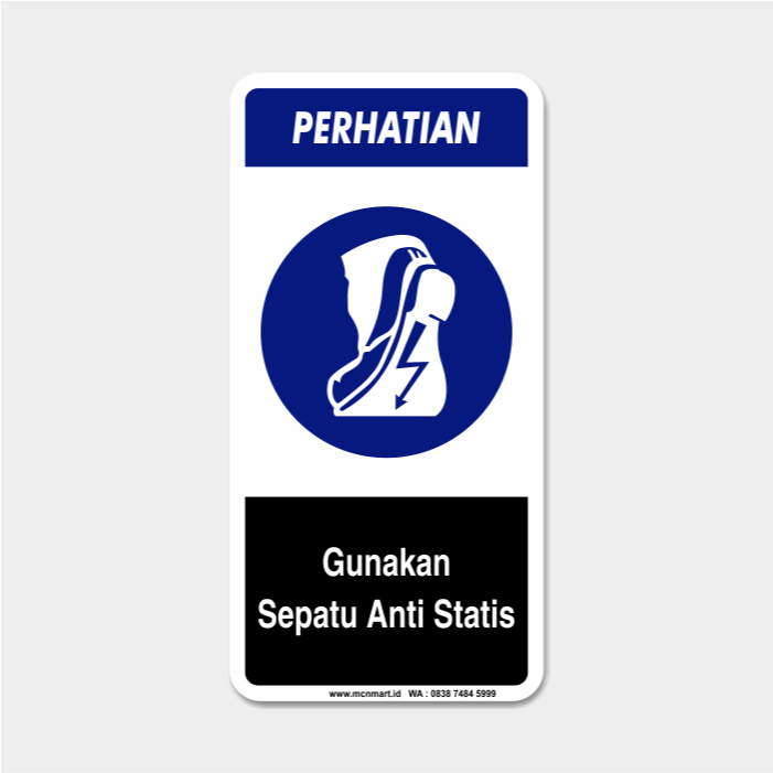 Jual Safety Sign Rambu K3 APD - Gunakan Sepatu Anti Statis | Shopee ...