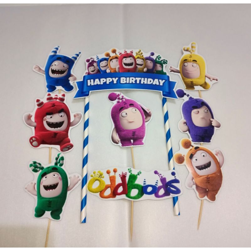 Jual Topper cake karakter_oddbods/hiasan kue ulang tahun | Shopee Indonesia