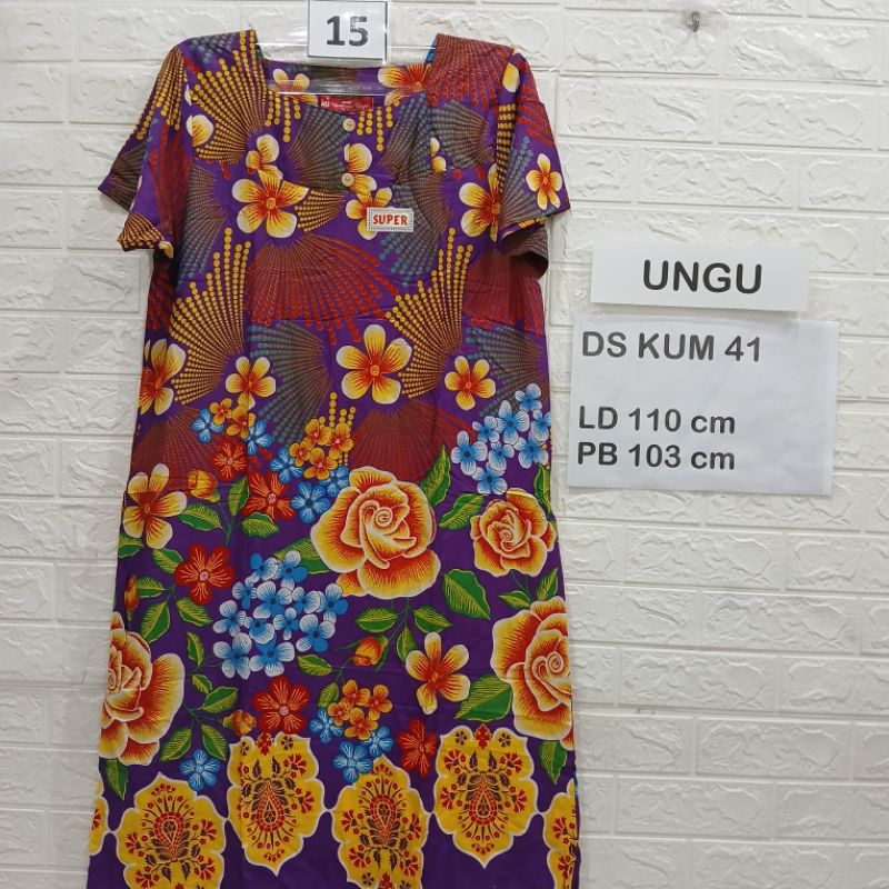 Jual DS KUM sp 41 40 Daster batik kencana ungu label merah | Shopee ...