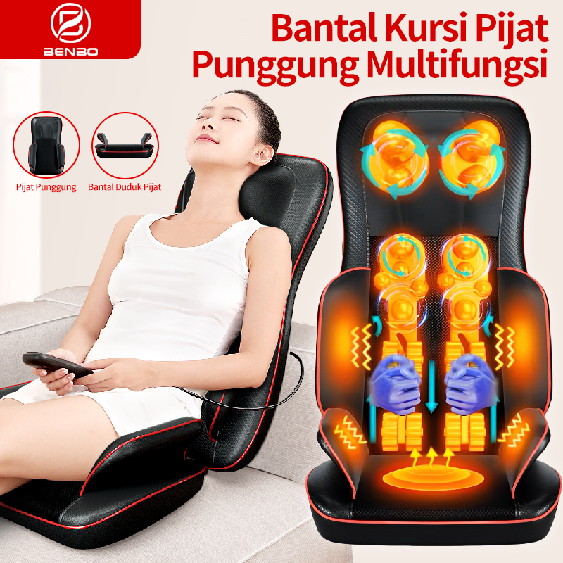 Jual Benbo Bantal Pijat Elektrik / Kursi Pijat Seluruh Tubuh / Bantal Pijat Portabel / Bantalan ...