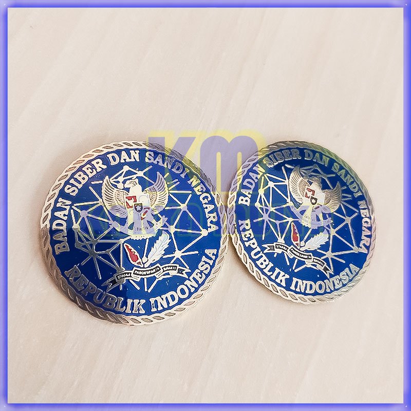 Jual Pin Logo BSSN Pin Bros Badan Siber dan Sandi Negara Model Bulat ...