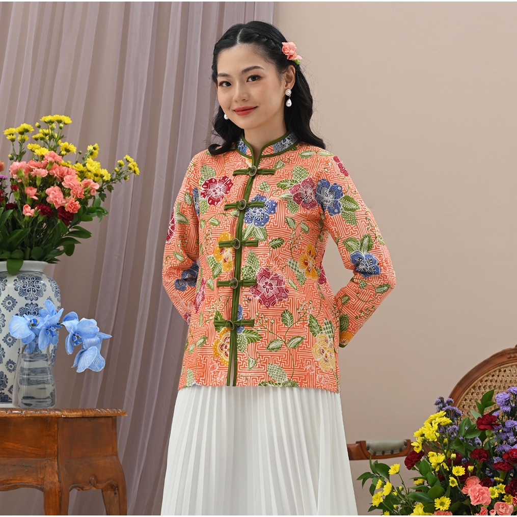 Jual NONA RARA - Laura Encim T2871, Baju kerja blouse batik wanita ...