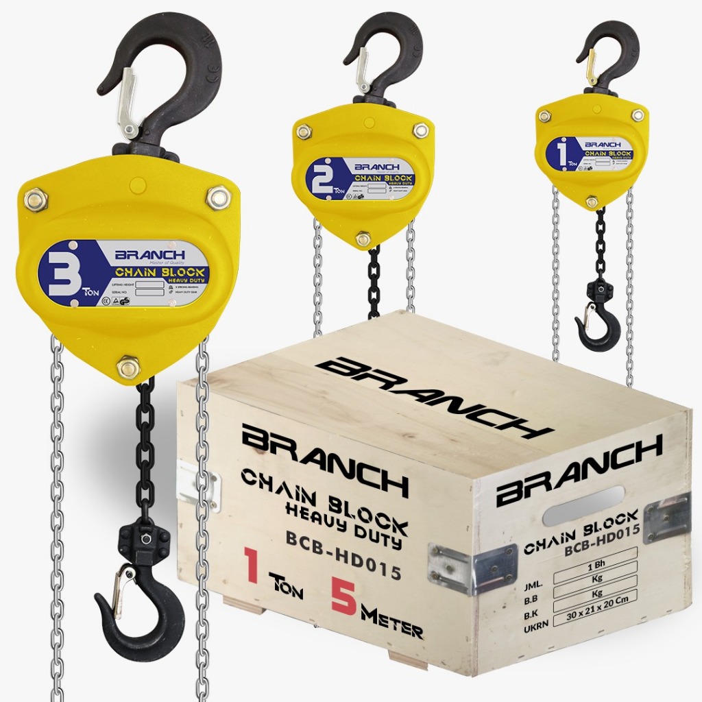 Jual Chain Block 2 Ton x 3 Meter BRANCH BCB-HD023 Hoist Katrol Takel 2T ...