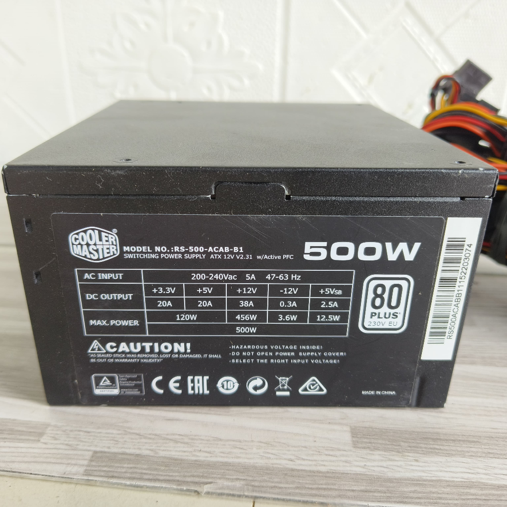 Jual PSU GAMING COOLER MASTER 500W 80+ PLUS | Shopee Indonesia