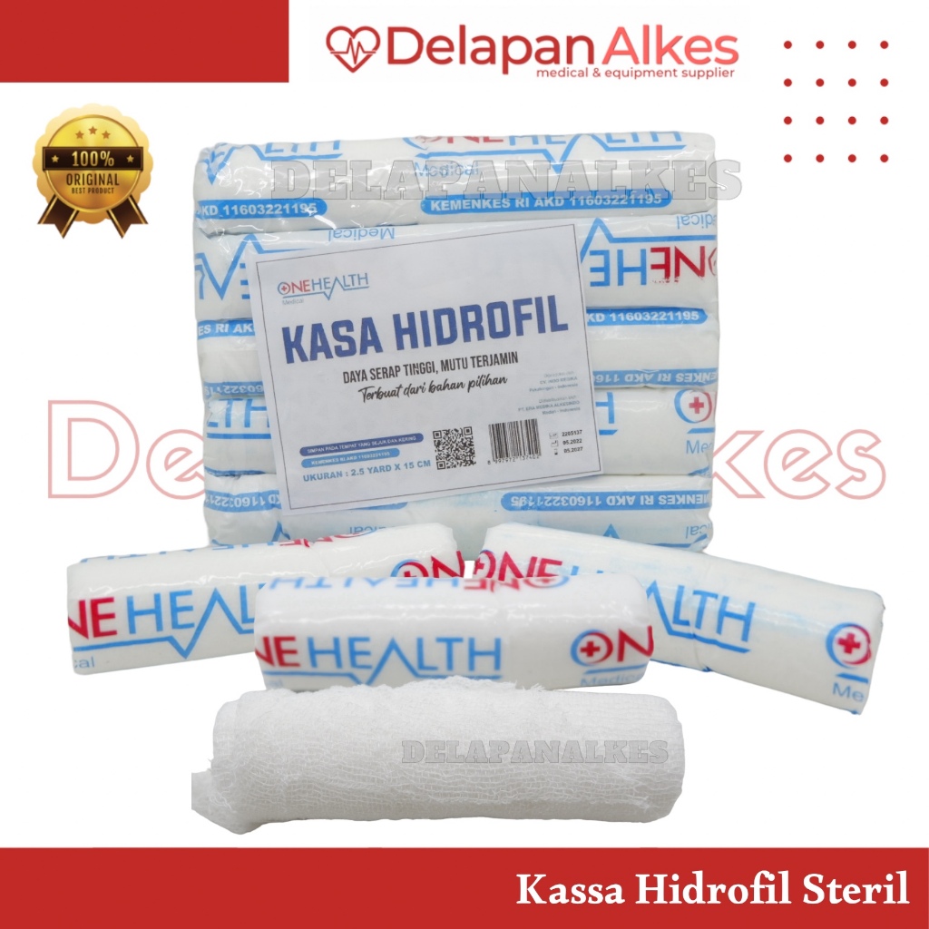Jual OneHealth Kasa Verban Steril Hidrofil Gulung isi 5 Rol Kassa ...