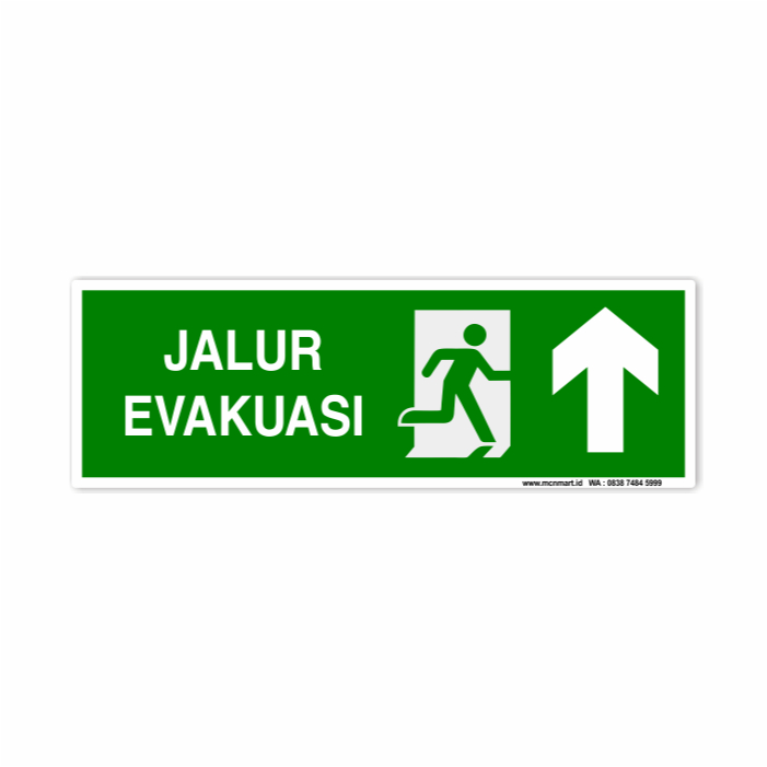 Jual Safety Sign Rambu K3 Emergency - Jalur evakuasi 30 x 10cm | Shopee Indonesia