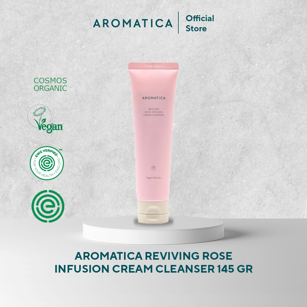 Jual Aromatica Reviving Rose Infusion Cream Cleanser 145 Gr | Shopee ...
