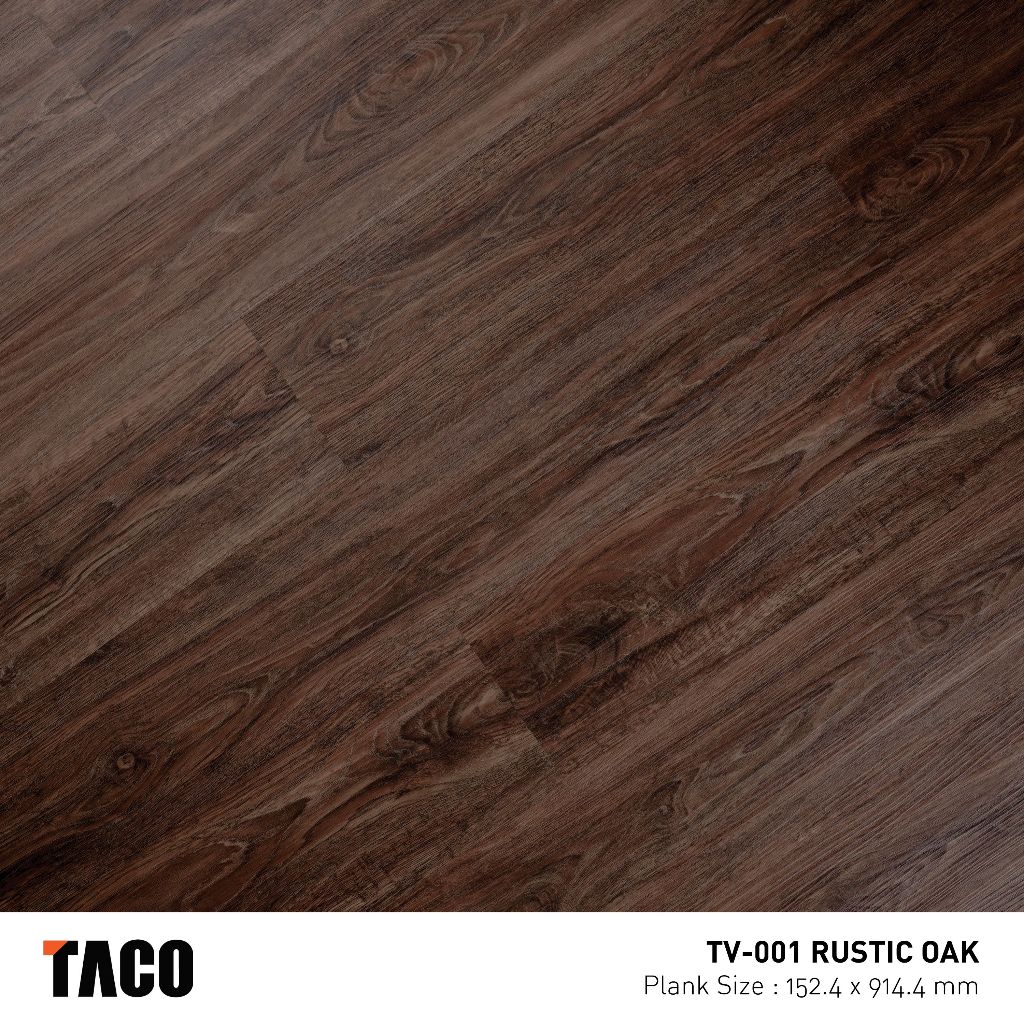 Jual TACO Luxury Vinyl Flooring 3mm TV-3001 / TV-001 Rustic Oak ...