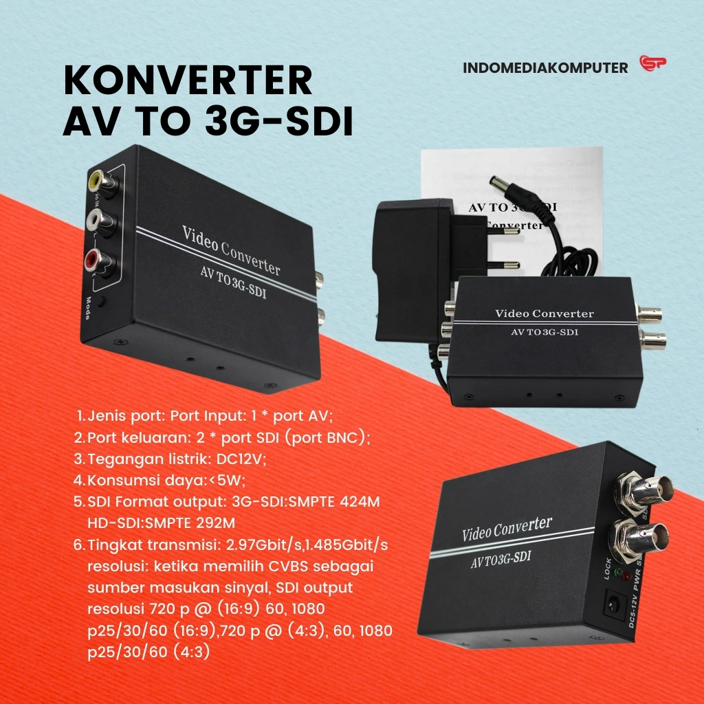 Jual Konverter AV TO 3G SDI AV To SDI 3G Converter 3G AV To SDI Converter | Shopee Indonesia