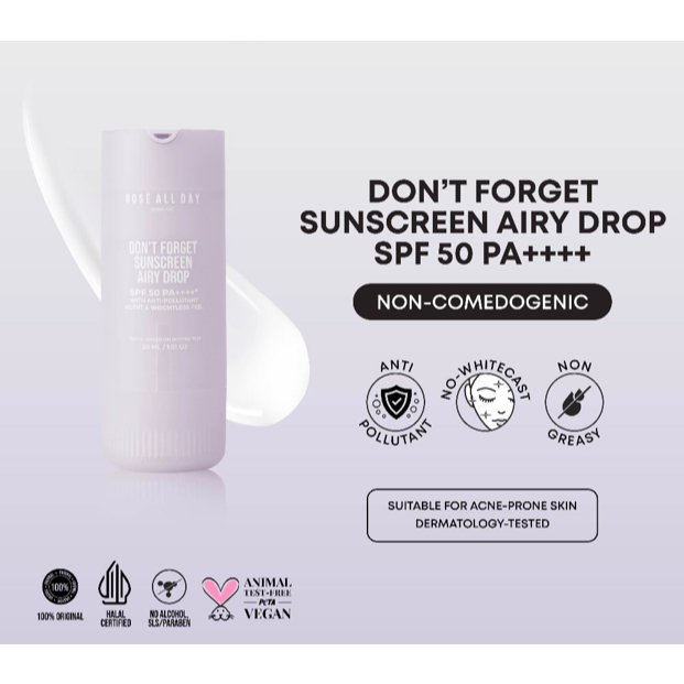 Jual Rosé All Day Don't Forget Sunscreen all type | Shopee Indonesia