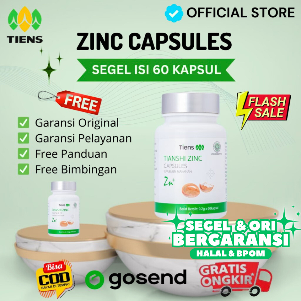 Jual Zinc Tiens Tianshi Original Official Store 60 Kapsul Vitamin Untuk ...