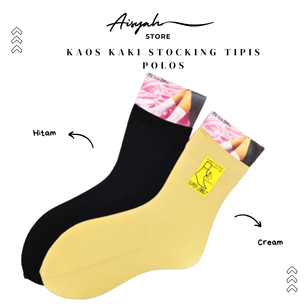 Jual Aisyah Store - AS28 KAOS KAKI STOCKING PENDEK DI ATAS MATA KAKI ...