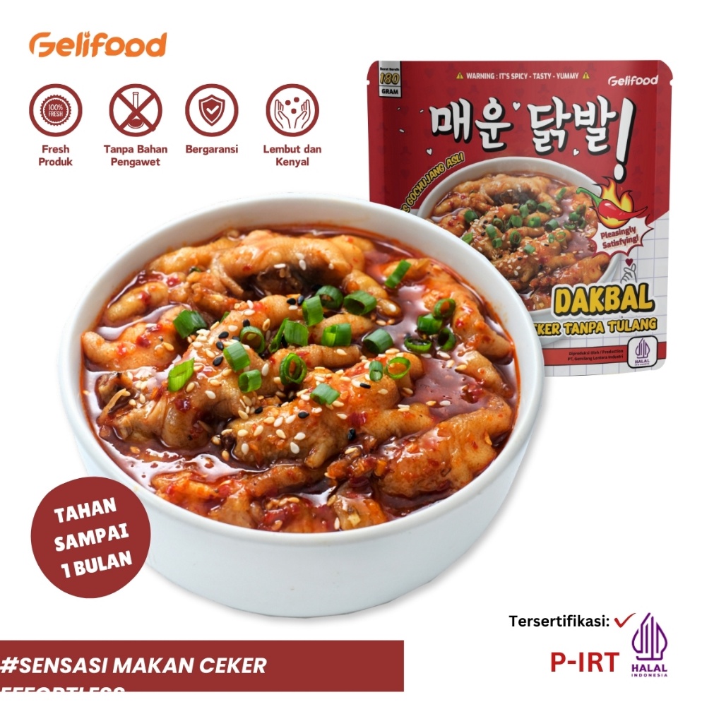 Jual SuperSale Geli Food Dakbal Ceker Tanpa Tulang Saos Gochujang 18gr ...