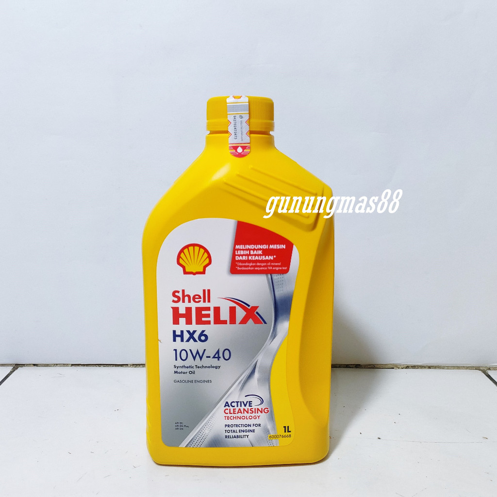 Jual Oli Mesin Shell Helix HX6 SAE 10W-40 API SP 1 Liter 1L | Shopee ...