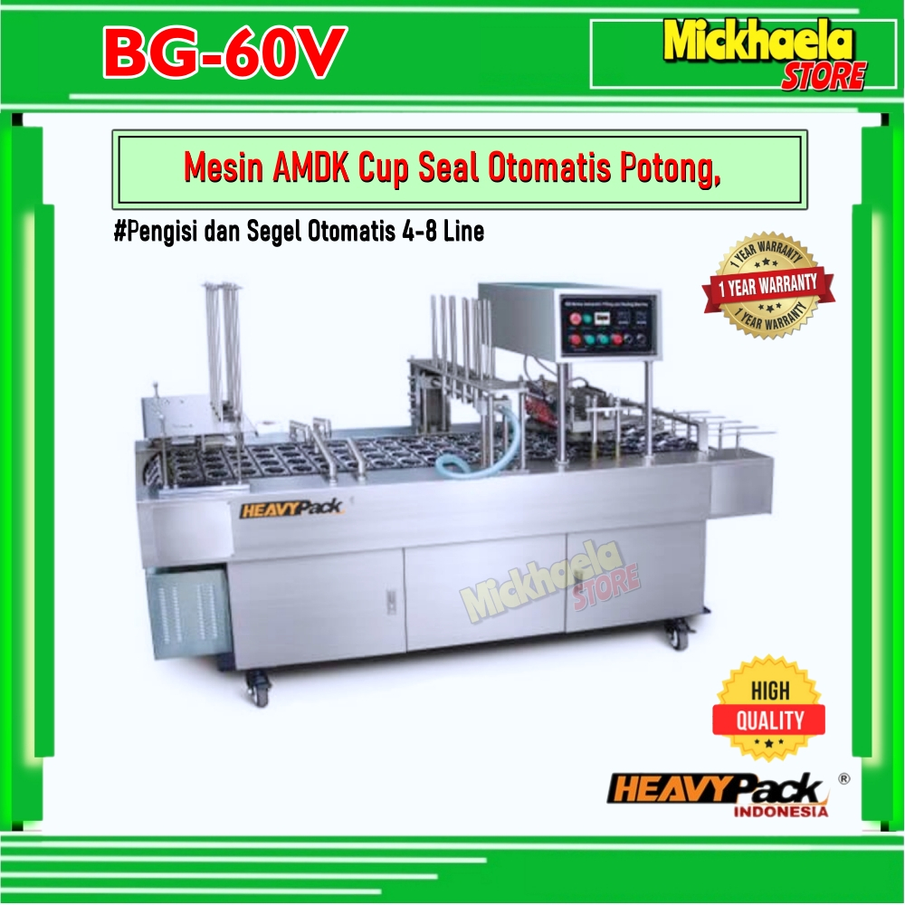 Jual Mesin Cup Sealer AMDK Otomatis 4 Line BG-60V HeavyPack | Shopee ...