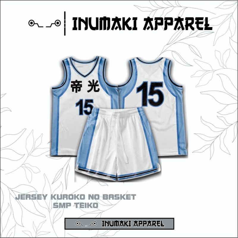 Jual Jersey Anime Kuroko No Basket - SMP TEIKO Free / Bisa Custom Nama ...