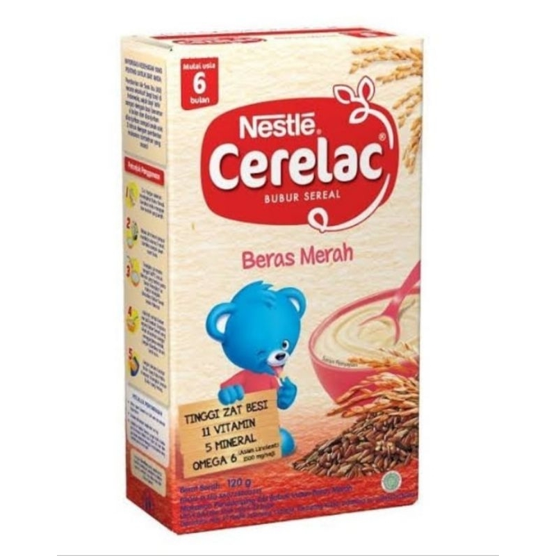 Jual Nestle Cerelac Bubur Bayi Instant usia 6-24 bulan Rasa Beras Merah Box 120 g [ APR 2025 ...