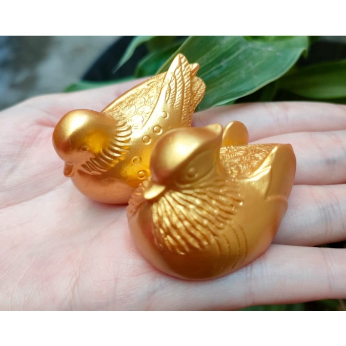 Jual Feng Shui Sepasang Bebek Mandarin Emas Mini Simbol Cinta Sejati ...