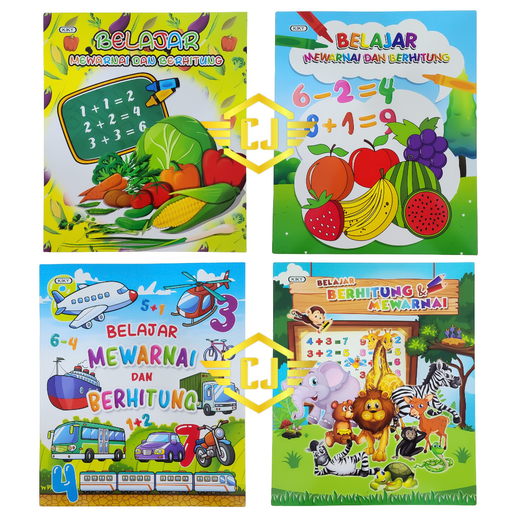 Jual Buku Belajar Berhitung dan Mewarnai KIKY Coloring Book ukuran ...