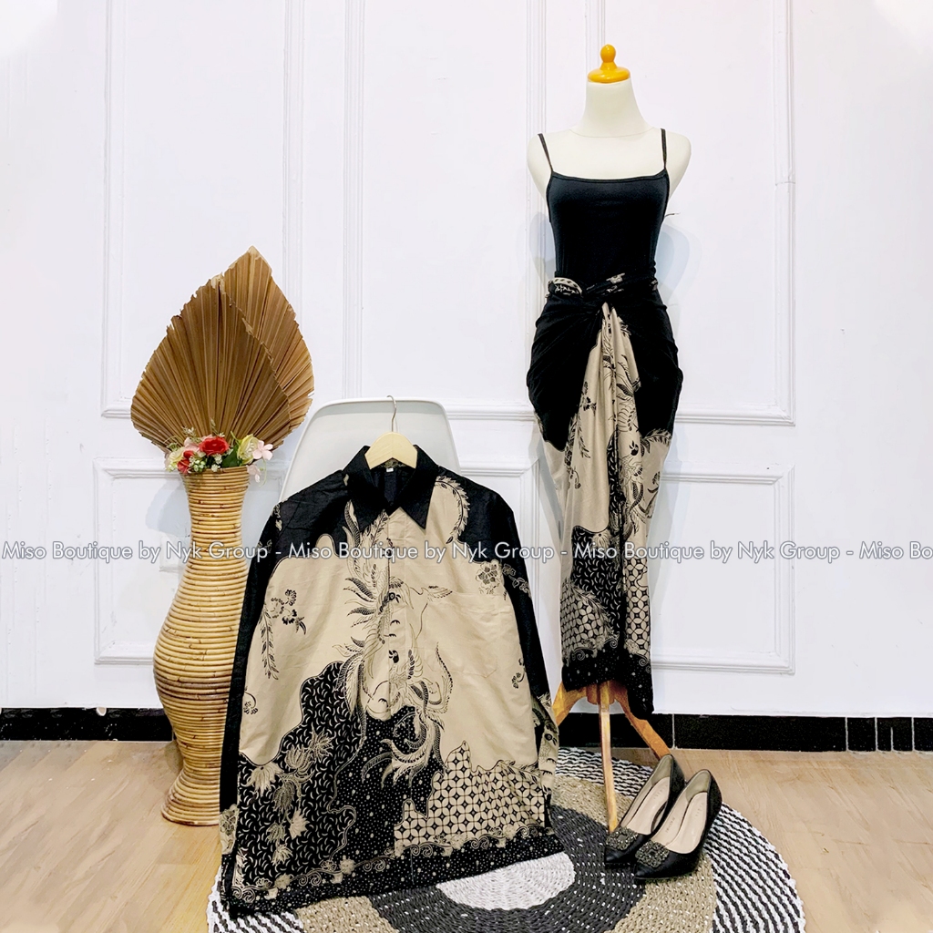Jual MISO BUTIK - Baju Pasangan Kemeja Batik Pria Berfuring Rok Lilit ...