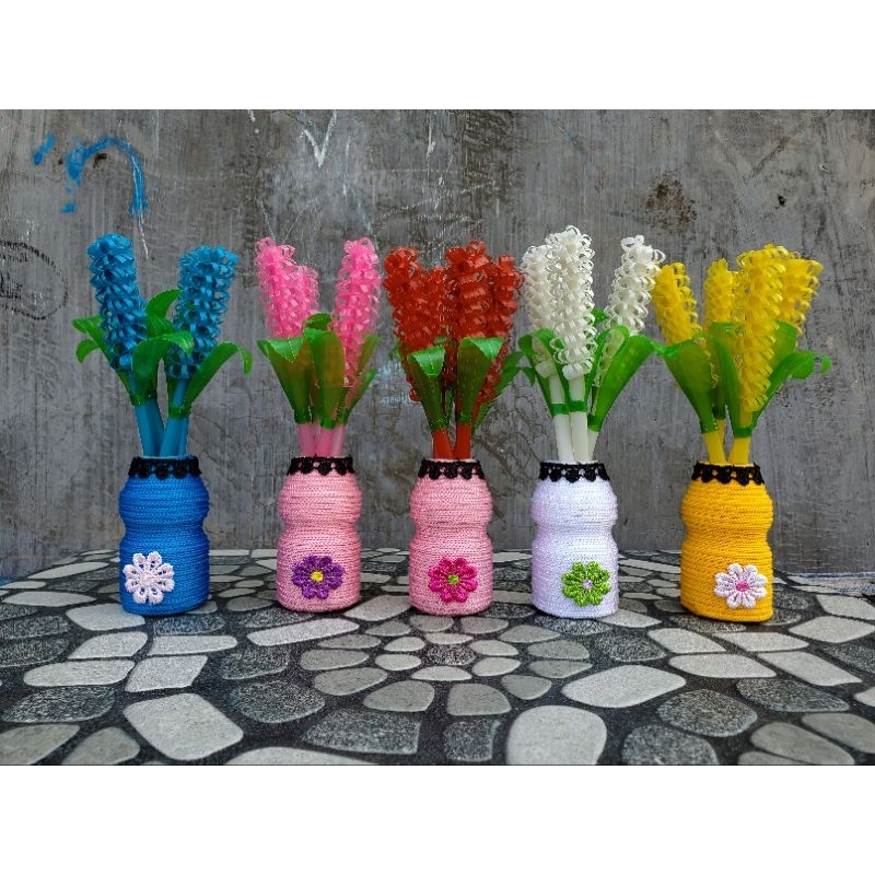 Jual daur ulang botol bekas/daur ulang botol Yakul/kerajinan tangan ...