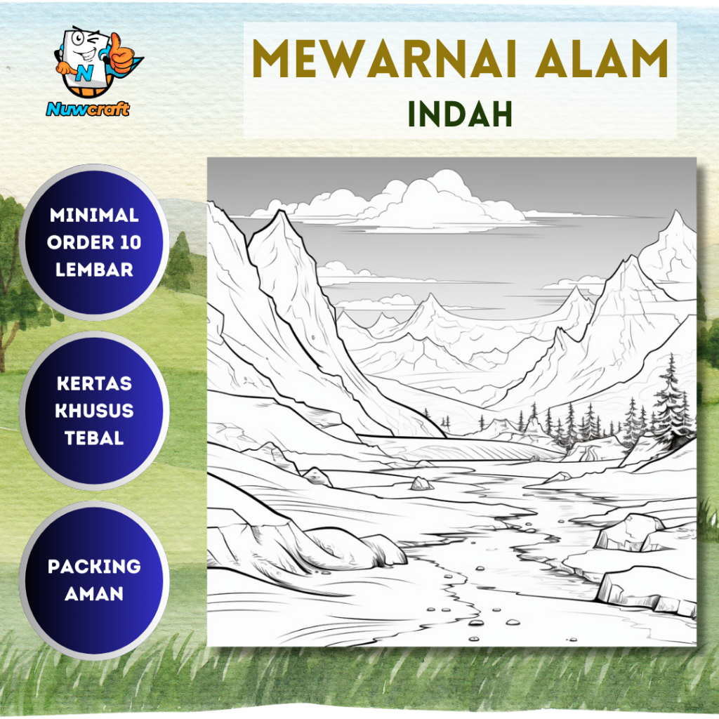 Jual Nuwcraft KERTAS MEWARNAI / COLORING / KERTAS GAMBAR / MEWARNAI ...