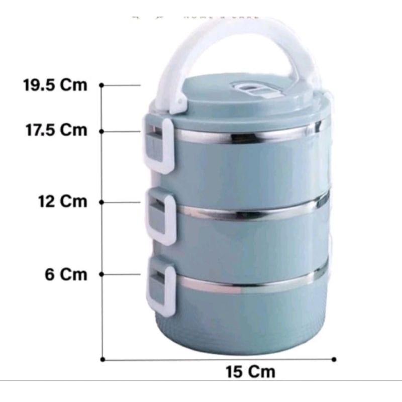 Jual Rantang 3 Susun Lunch Box Tempat Makanan Stainless Steel | Shopee ...