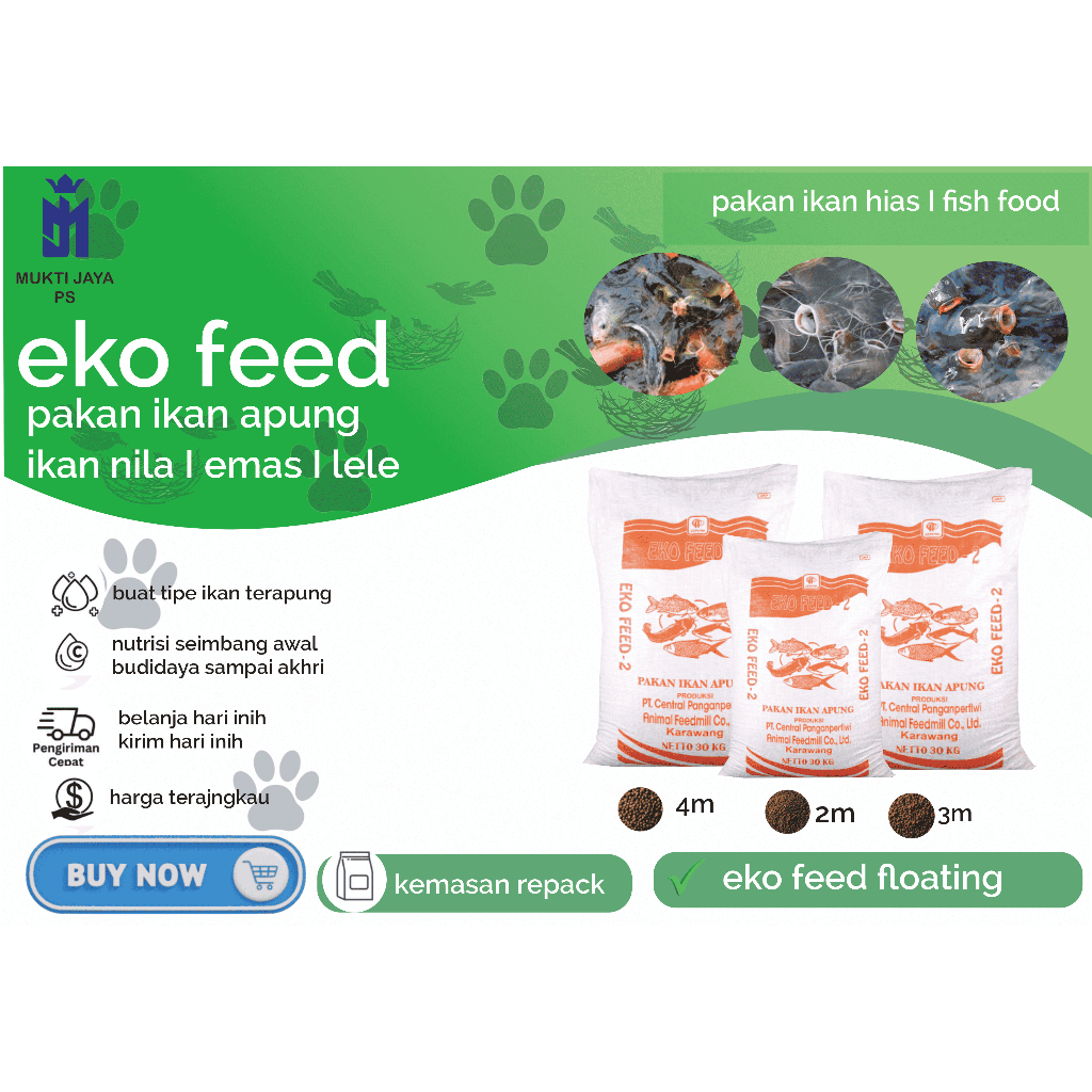 Jual pakan ikan lele ekoo peed 1kg kemasan repack | Shopee Indonesia