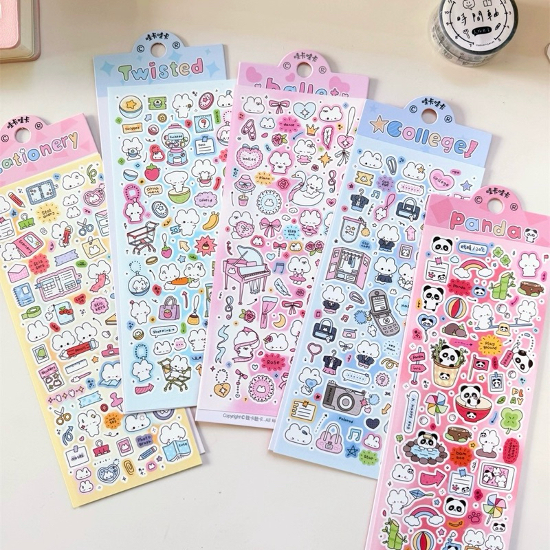 Jual sticker deco korean photocard confetti aesthetic stiker lucu panda ...
