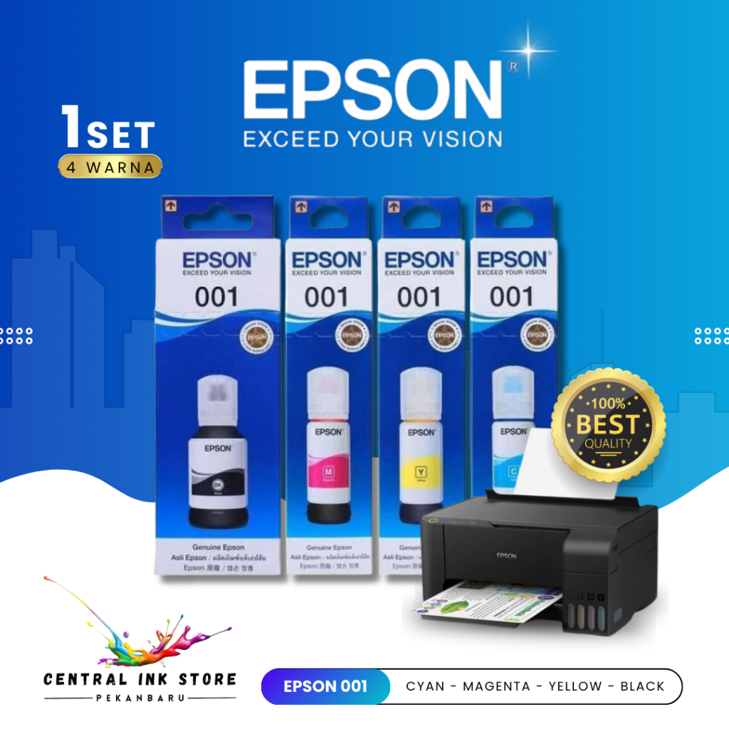 Jual Tinta Refil EPSON 001 For Printer L4150 L4160 L6160 L6190 L4260 ...
