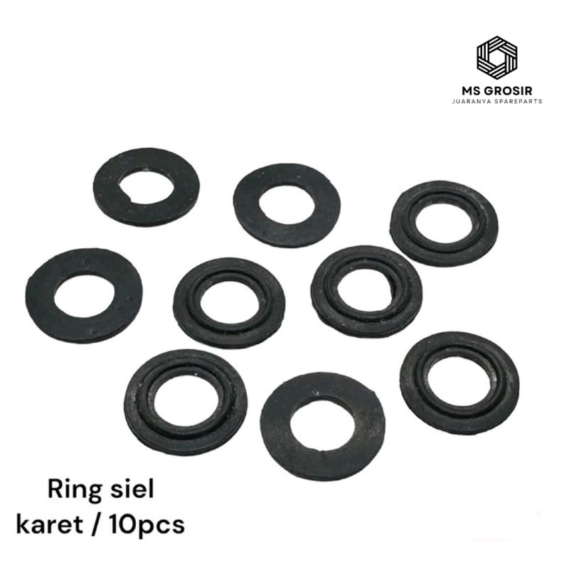 Jual RING KARET SIEL KARET LUBANG M10 BAUT 14 RING KARET ORIGINAL SIL ...