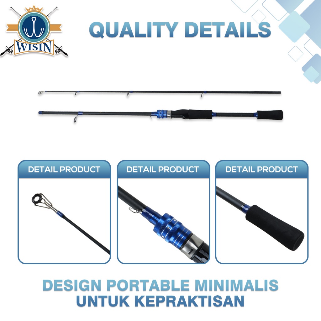 Jual WISIN Jual joran casting Carbon Fiber Max Drag 20kg Spinning Fishing Rod Baitcasting ...