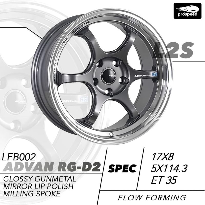 Jual Velg Rgd 2 ring 17 lebar 8 et 35 pcd 5x114 | Shopee Indonesia