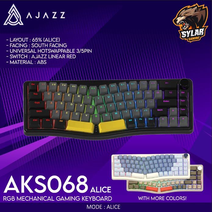 Jual Ajazz AKS068 Alice RGB Mechanical Gaming Keyboard | Shopee Indonesia