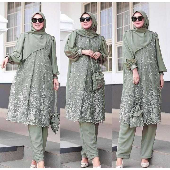 Jual Lexi One Set 2in1 Wanita Muslim Modern Kekinian Matt Ceruty Mix ...