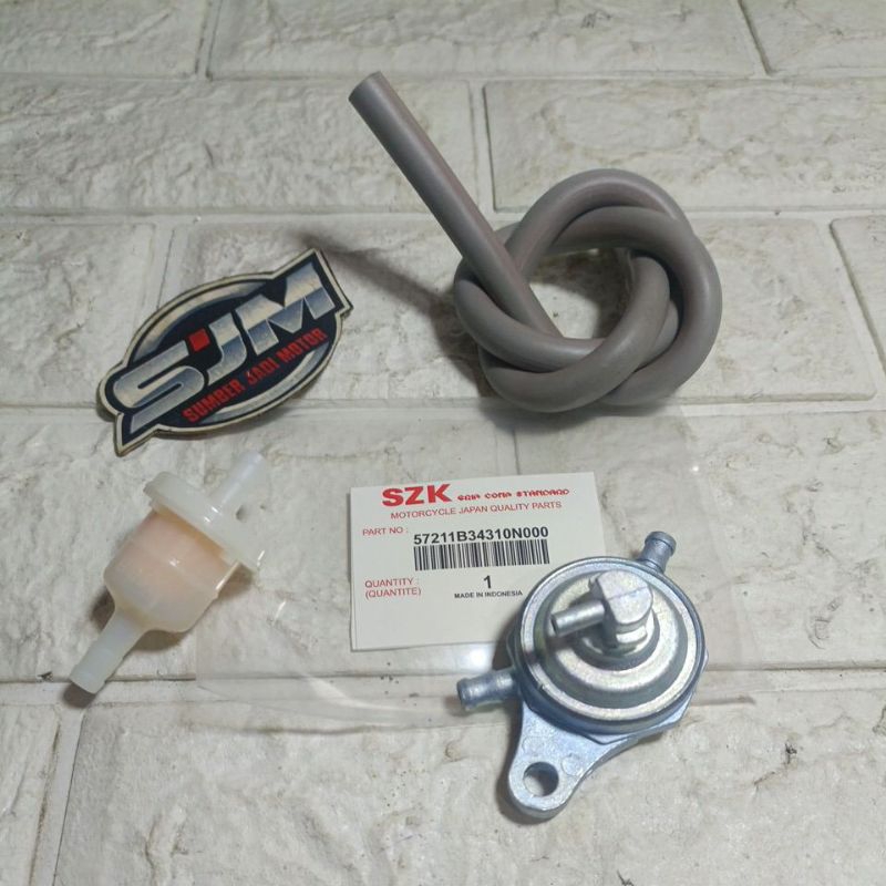 Jual kran bensin vacum Suzuki smash lubang tiga 3 dan slang bensin ...