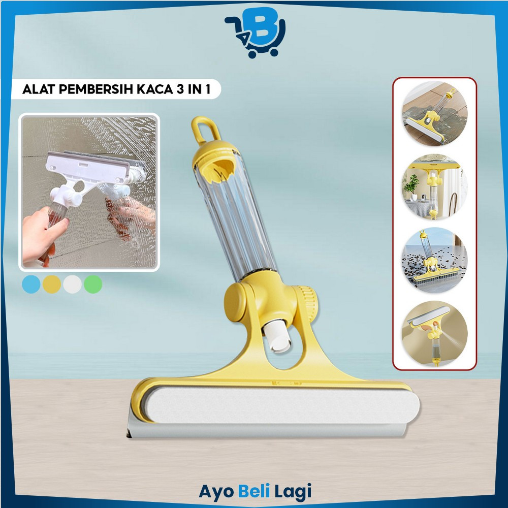 Jual Alat Pembersih Kaca 3IN1 dengan Spray Serbaguna / Set Pembersih Kaca Jendela Meja Kaca ...