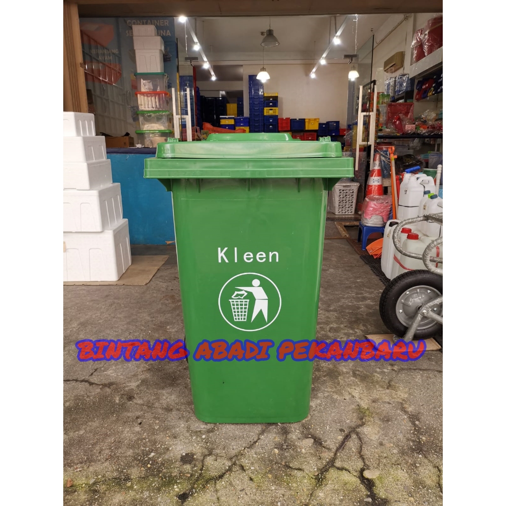 Jual Tempat Sampah Roda 240 Liter HDPE KLEEN / Tong Sampah 240L Mirip ...