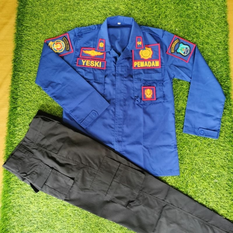 Jual SERGAM PDL DAMKAR LENGKAP LIS MERAH standar gamlok | Shopee Indonesia