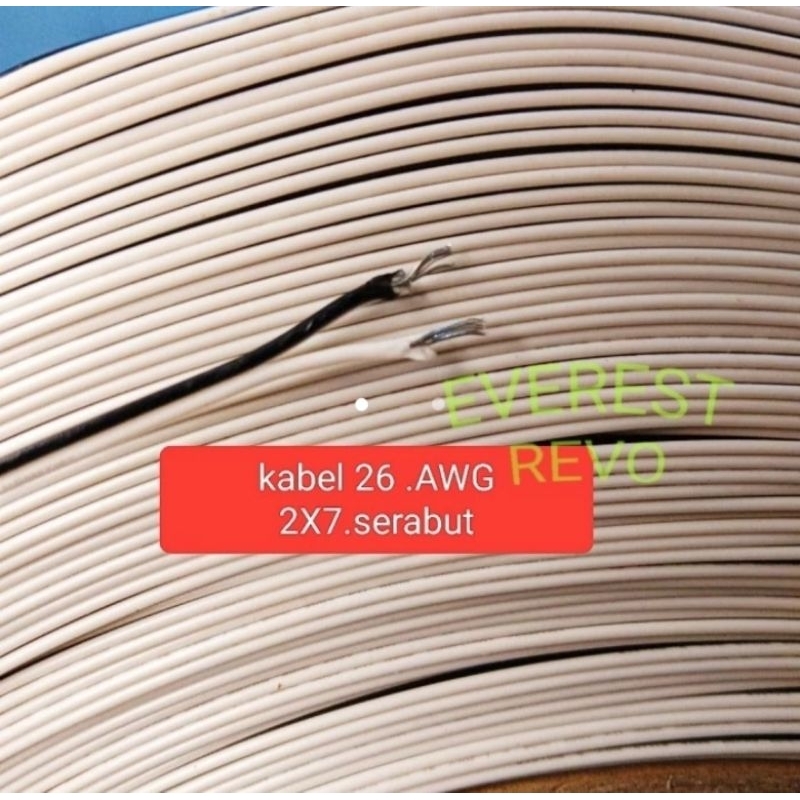 Jual KABEL TWIN FLAT 2x7 UK. 0.30 mm/ KABEL AUDIO TWEETER 26 AWG ...
