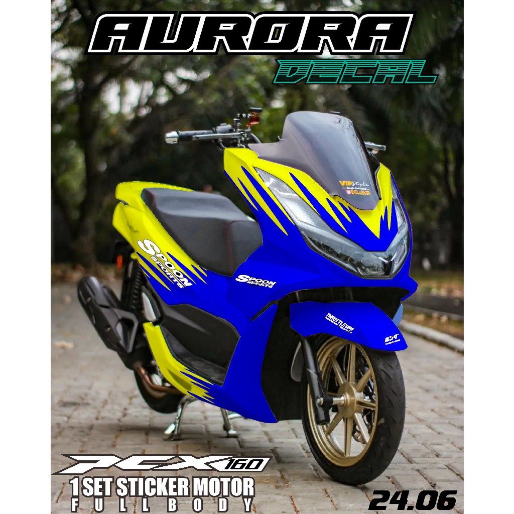 Jual COD DECAL STICKER PCX 160 FULL BODY PCX TERBARU WARNA PUTIH MERAH ...
