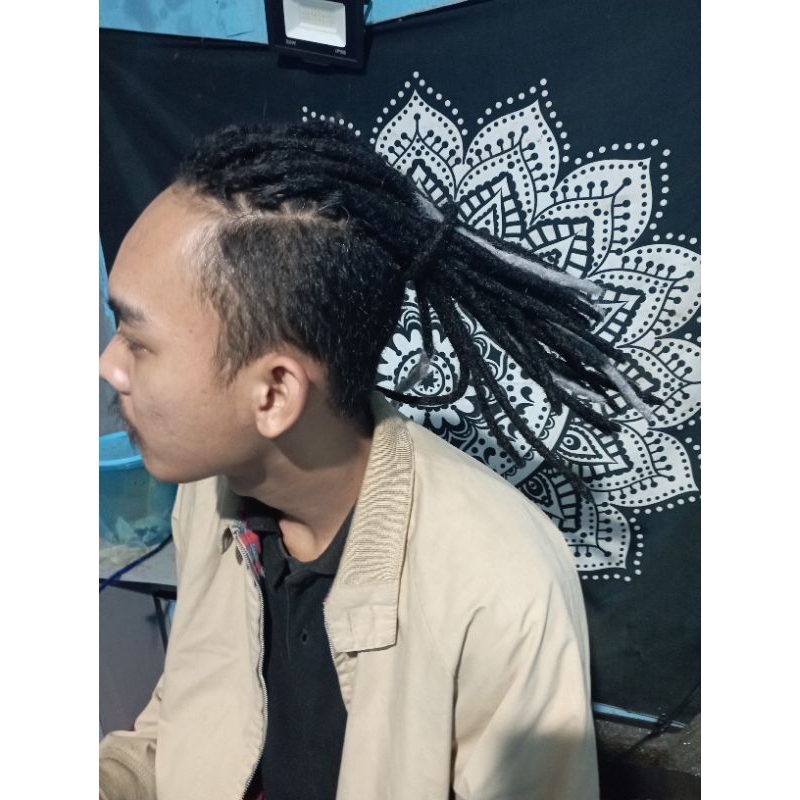 Jual sambungan rambut gimbal warna hitam 30cm | Shopee Indonesia