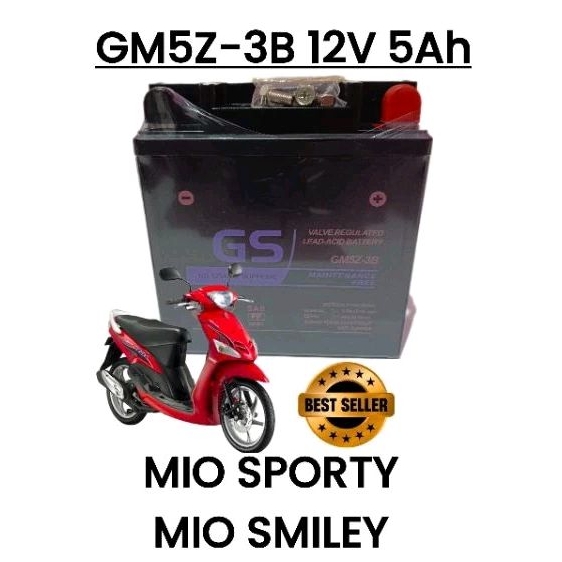 Jual AKI MOTOR YAMAHA MIO SPORTY & MIO SMILEY,, Aki kering GS grand ...