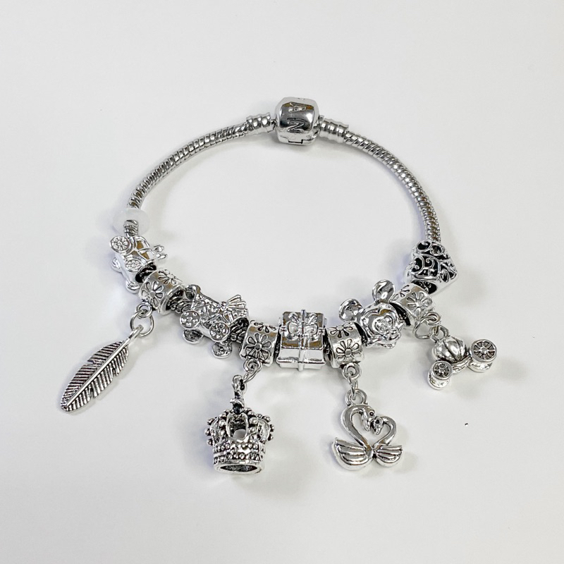 Jual Gelang Tangan Rantai Wanita Pandora Bracelet Charms Serut Bangle ...