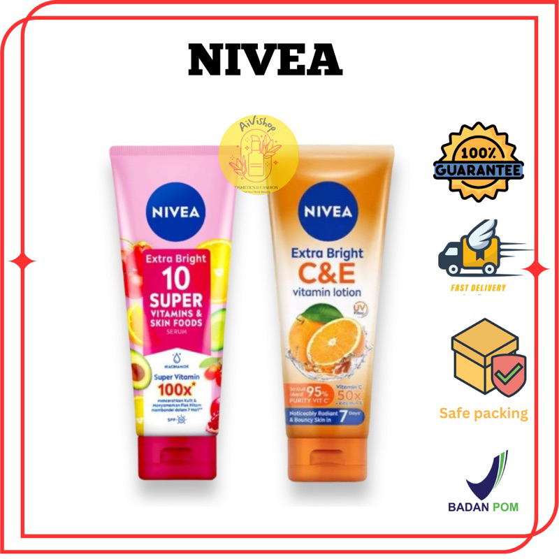 Jual Nivea Extra bright Super vitamin fruit | C&E vitamin C dan E ...