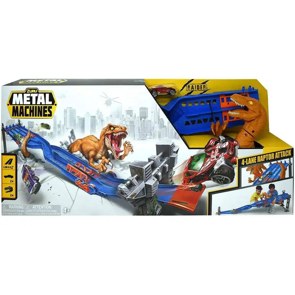 Jual Zuru Metal Machines 4 Lane Raptor Attack Car Track | Shopee Indonesia