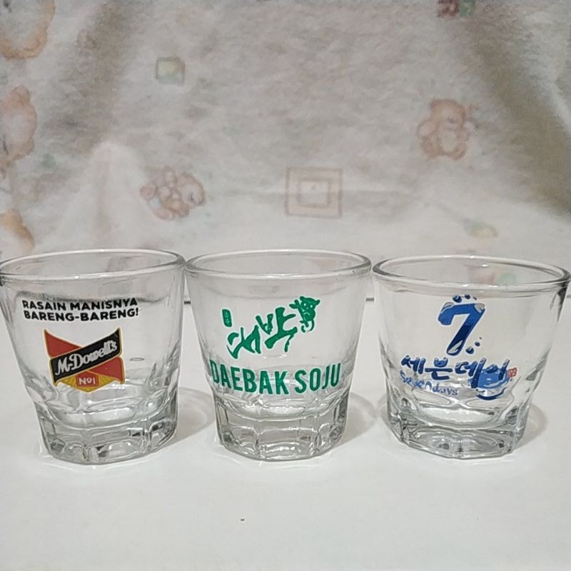 Jual gelas shot sloki beling kaca kecil merchandise beer soju bir wine ...