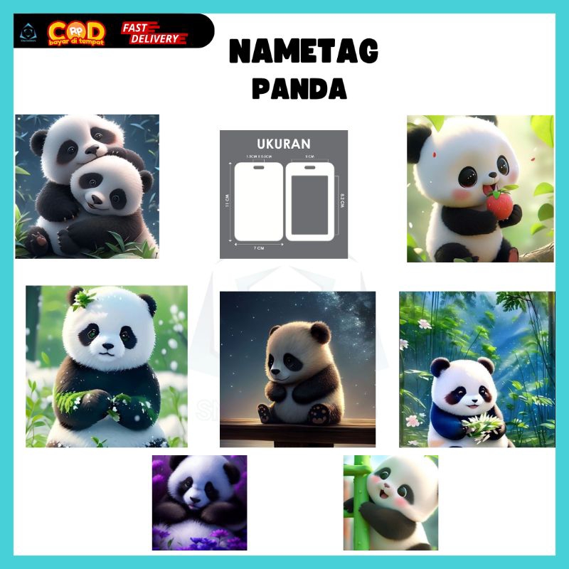 Jual NAMETAG PANDA TANPA TALI / CARD HOLDER PANDA / TEMPAT PENYIMPANA ...