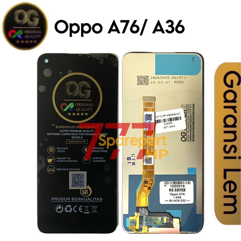 Jual LCD Touchscreen Fullset Oppo A76 / A36 / CPH2375 / PESM10 | Shopee Indonesia